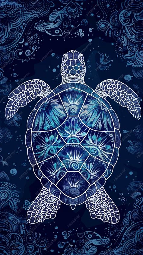 Premium Photo Turtle With A Pattern Of Circles And The Words Turtle