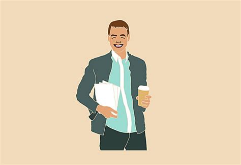 Lonely Man Drinking Cocktail At Barvector Illustration Non Alcoholic