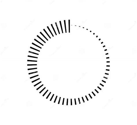 Circle Countdown Icon Time Clock Symbol Timer Measure Line And Dot