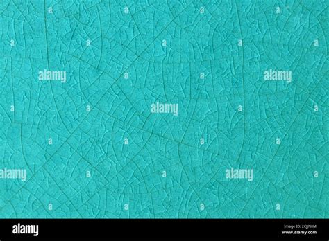 Ocean Blue Crack Ceramic Tile Sea Color Of Glazed Tile Texture