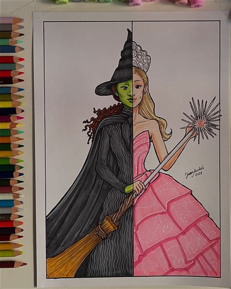 Ya Viste Wicked Te Comparto Mi Dibujo De Elphaba Y Glinda Espero Te
