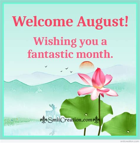 August Month Wishes Quotes Images