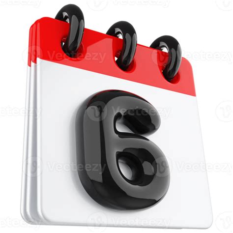 D Icon Calendar Number Png