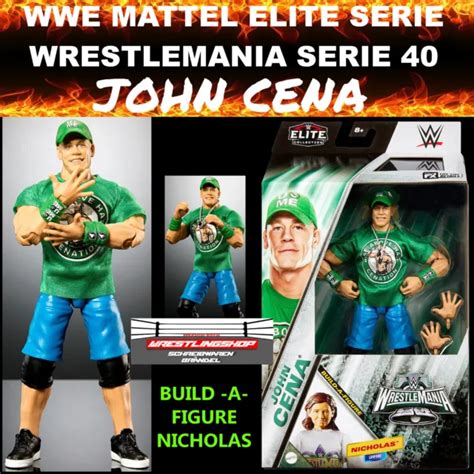 WWE MATTEL ELITE Wrestlemania Serie 40 John Cena Wrestling Figur