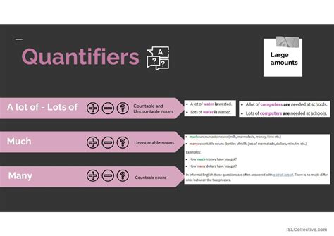 Quantifiers General Readin… English Esl Powerpoints