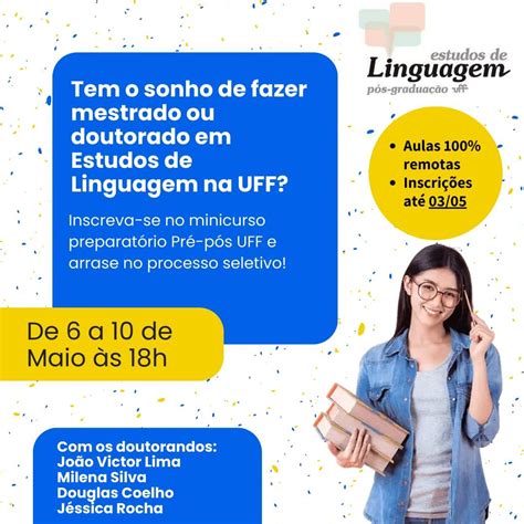 Minicurso Preparatório PrÉ PÓs Programa De Pós Graduação Em Estudos