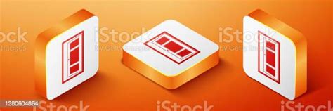 주황색 배경에 격리된 등색 열린 문 아이콘입니다 주황색 정사각형 버튼 벡터 가까이 옴에 대한 스톡 벡터 아트 및 기타 이미지 가까이 옴 가정의 방 개념 Istock