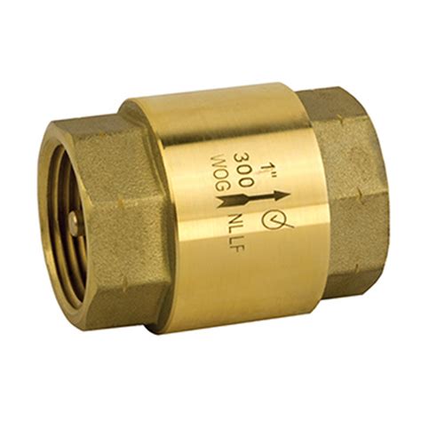 Jomar 105 607g 1 12 Lead Free Brass Inline Check Valve Threaded