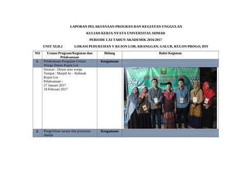 Pdf Laporan Pelaksanaan Progran Dan Kegiatan · 2017 12 01 · Kuliah