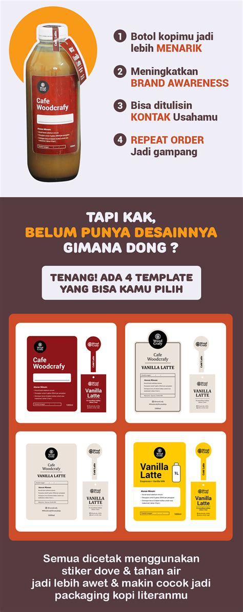 Stiker Botol Woodcrafy Yogyakarta Paket Stiker Hemat Lengkap