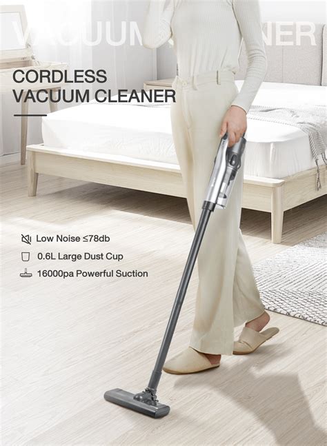 simplus vacuum cleaner cordless 16000pa 0 6l dustbin 2 suction mode