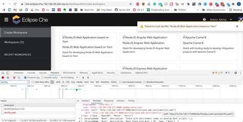 Unable To Create Workspace From Sample On K S Due Wrong Urls Reported