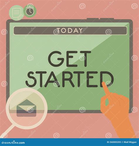 Hand Writing Sign Get Started Business Idea To Begin Accomplishing Or