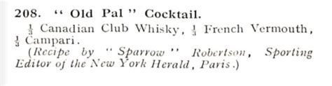 Old Pal Cocktail Recipe Cocktail Society