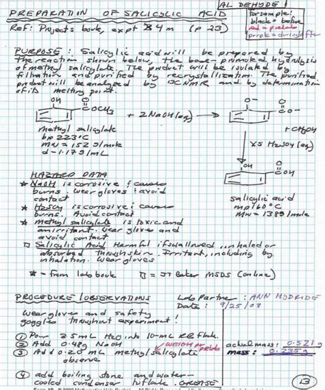 Laboratory Notebook Google Search Chemistry Labs Organic Chemistry