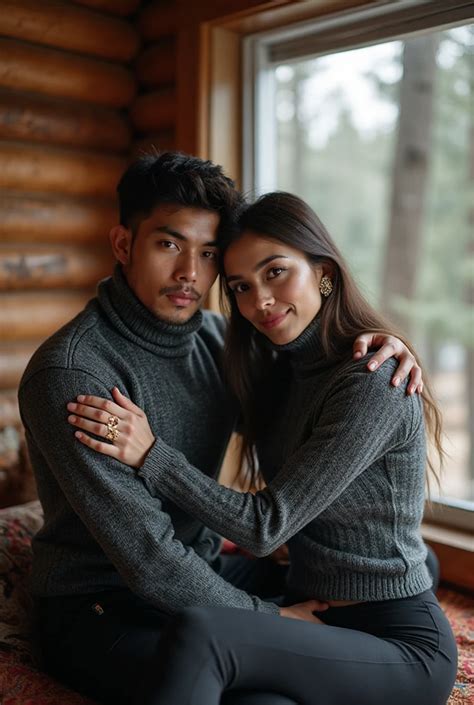 Photo Of A Beautiful And Handsome Indonesian Couple Hugging Tightly