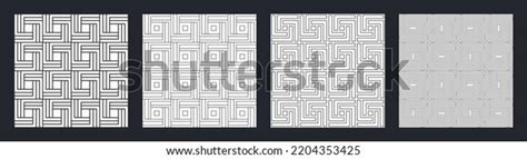 Set Four Seamless Vector Patterns Repeating Stock Vector Royalty Free