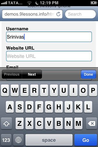 HTML Input Types For Mobile