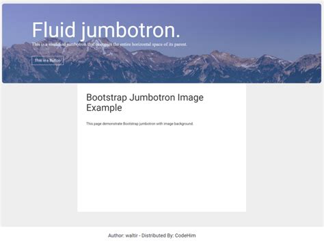 Bootstrap Jumbotron With Image Background — Codehim