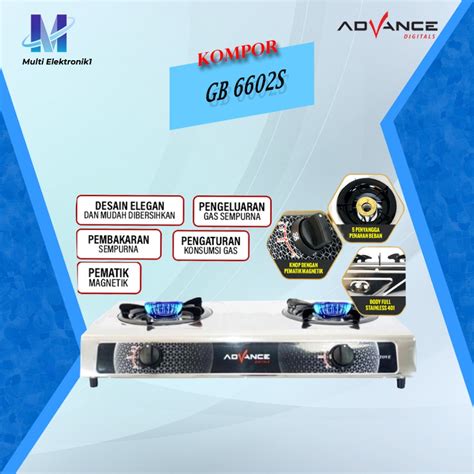 Jual Kompor Gas Tungku Advance GB S GB S Kompor Stainles GB S Kompor Gas