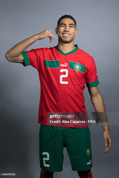 Achraf Hakimi Of Morocco Poses During The Official Fifa World Cup News Photo Getty Images