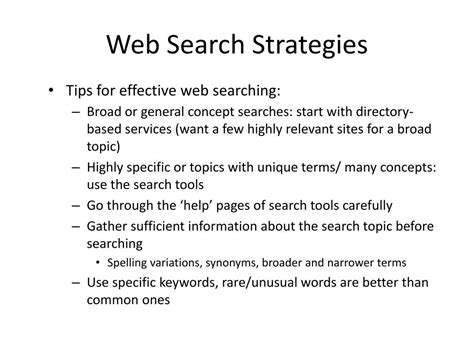 Ppt Effective Web Searching Powerpoint Presentation Free Download
