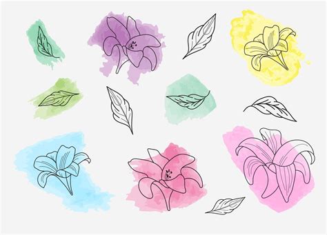 A Flowers Elements 10842081 Vector Art At Vecteezy