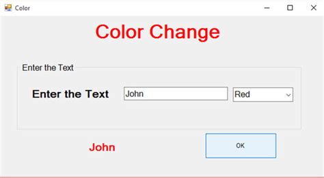 C Net Color Change Example Tutusfunny