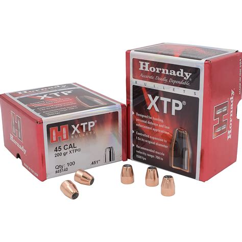 Hornady Hp Xtp 45 200 Grain Bullets Free Shipping At Academy