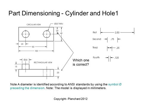 dimension drawing symbols