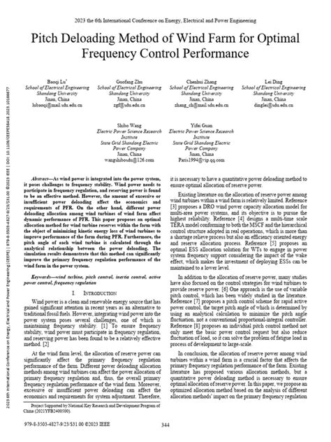 Optimal Wind Farm Pitch Control Method Pdf Turbine Wind Power