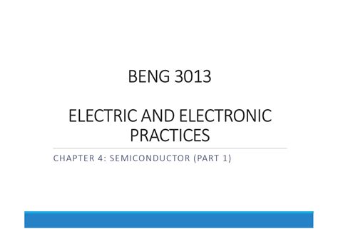 SOLUTION Chapter 4 Semiconductor Part 1 Studypool