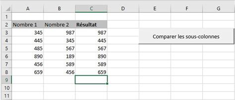 Macro Vba Pour Comparer Les Colonnes