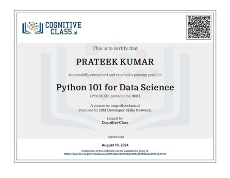 Python Datascience Ibm Cognitiveclass Professionaldevelopment Prateek Kumar