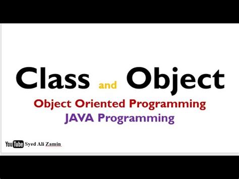 Class And Object OOP JAVA YouTube