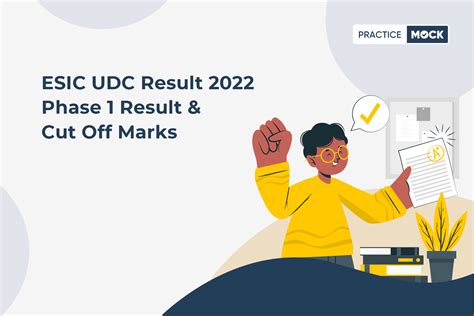 ESIC UDC Result 2022 Phase 1 Result Cut Off Marks Practicemock