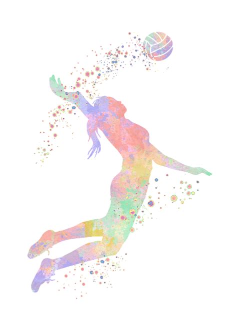 Girl Volleyball Player Silhouette