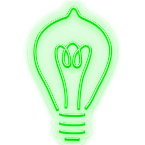 Светеща табела Led неонова крушка зелена 40x65x0 8 см Emag Bg