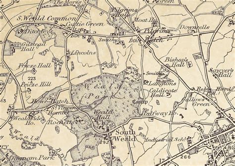 Old Map Of The Environs Of Brentwood Essex 1898 In 2022 Brentwood
