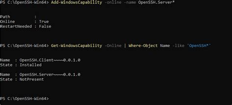 I Am Having Problems Installing Opensshserver On A Win2022 Server