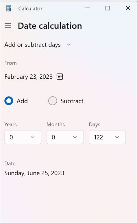How To Use The New Date Calculator Feature In Windows 11 Calculator App Calculator Dating