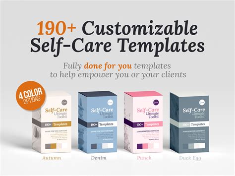 Self Care Ultimate Toolkit Colours Simplifymysocials