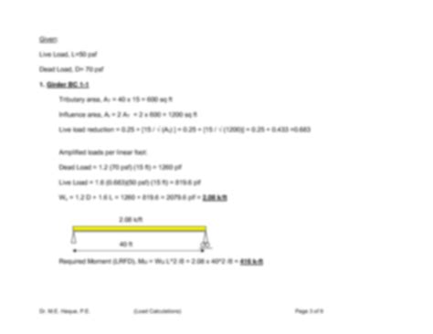Solution Load Calculation On Different Structure Members Assignment Structure Analysis Studypool