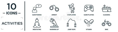 Linear Cosplaying Icon From Activity And Hobbies Outline Collection Thin Line Cosplaying Vector