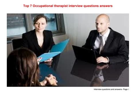Top 7 Occupational Therapist Interview Questions Answers Doc
