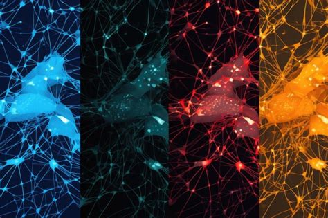 Premium Photo Network Of Connected Points And Lines On Colored