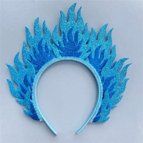 Blue Flames Crown Mermaid Crown Sea Gueen Crown Blue Mermaid Etsy
