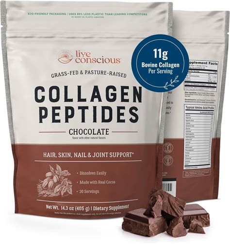 Live Conscious Collagen Peptides Powder Chocolate