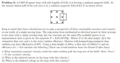 Solved Problem A Square Loop With Side Lengths Chegg