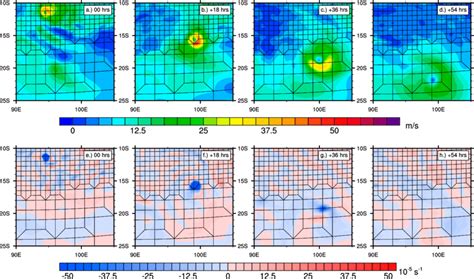 A D 850 Hpa Wind Speed And E H 500 Hpa Relative Vorticity